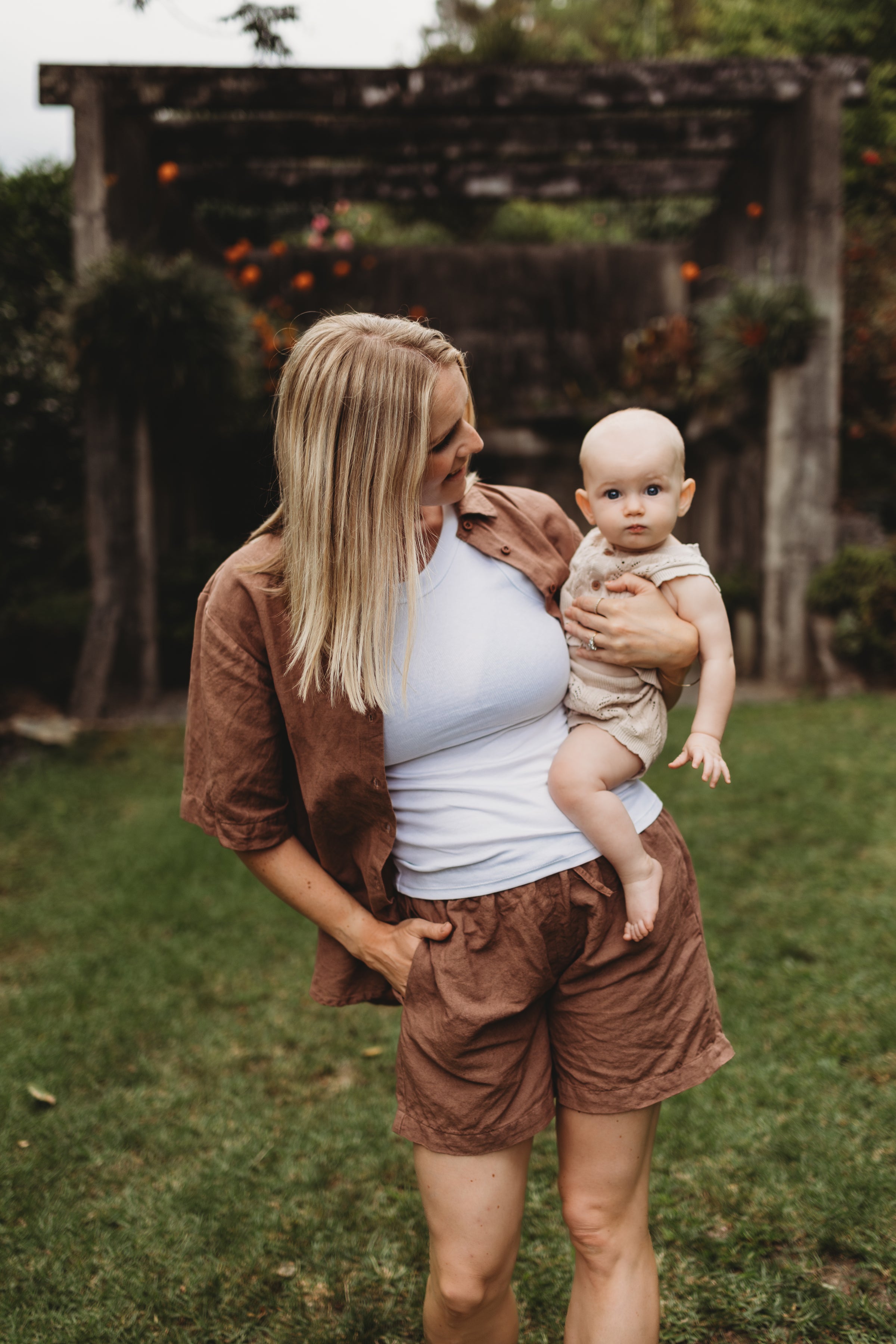 Lilou | Kayla Shorts - Chocolate Brown | Maternity Shorts | NZ